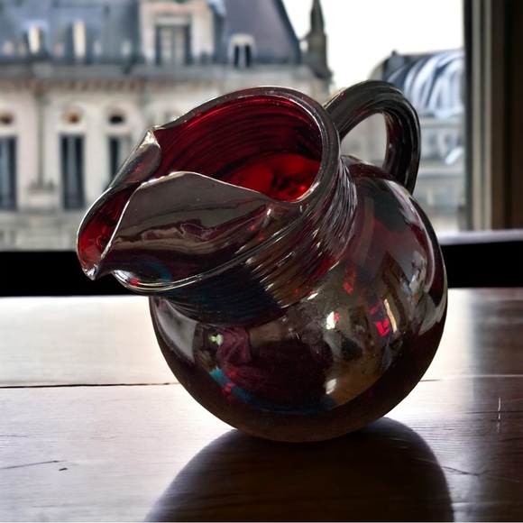 Anchor Hocking | Accents | Vintage Anchor Hocking Ruby Red Pitcher 5 2 ...